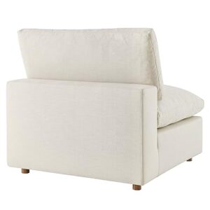 Modway Commix Down-Filled Overstuffed Upholstered 4-Piece Sectional Sofa in Light Beige