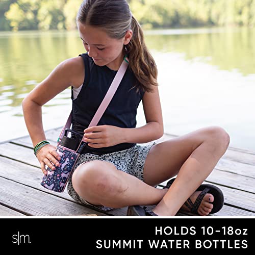 Simple Modern Kid's Water Bottle Carrier Sling with Adjustable Strap | Bottle Holder Crossbody Bag for Walking, Hiking and School | Summit Collection | Unicorn Fields