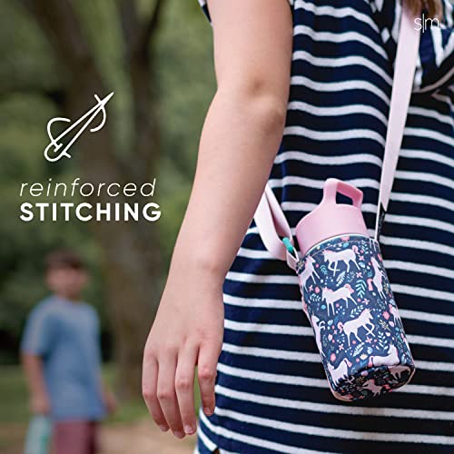 Simple Modern Kid's Water Bottle Carrier Sling with Adjustable Strap | Bottle Holder Crossbody Bag for Walking, Hiking and School | Summit Collection | Unicorn Fields