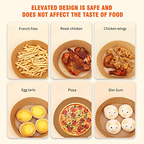 CIWICH Air Fryer Disposable Paper Liners,150PCS Round Air Fryer Paper Liners, Frying Baking Cooking Parchment Paper,Food Grade Parchment for Air Fryer Liners 6.3 Inch