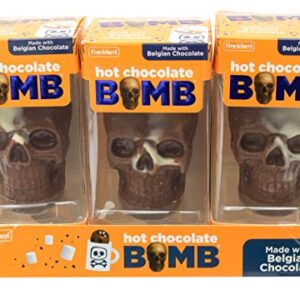 Skull Hot Chocolate BOMB(R) 6 Pack, Halloween Hot Cocoa Melting Ball by Frankford Candy