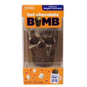 Skull Hot Chocolate BOMB(R) 6 Pack, Halloween Hot Cocoa Melting Ball by Frankford Candy