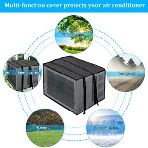 Luxiv Newest Design Mesh Window Air Conditioner Cover Outdoor, Support Window AC Unit Work Use for Outside Window Ac Cover Black Dust-Proof Waterproof AC Cover Outdoor Window AC Protection Cover