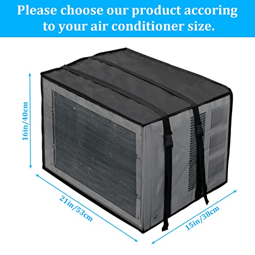 Luxiv Newest Design Mesh Window Air Conditioner Cover Outdoor, Support Window AC Unit Work Use for Outside Window Ac Cover Black Dust-Proof Waterproof AC Cover Outdoor Window AC Protection Cover