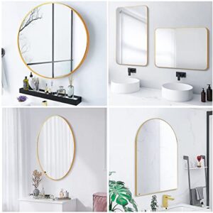 SCWF-GZ 20x30 Arch Mirror Square Wall Mounted Metal Frame Mirrors for Entryway Bedroom Bathroom Living Room 22x30 24x36 inch Black Silver - Gold