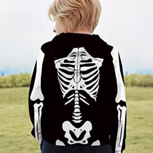 RAISEVERN Boys Girls Hoodies Kids Halloween Skeleton Hoodie Sweatshirts Pullover Hooded 3D Graphics Lightweight Hoody for Autumn Spring 6-16T