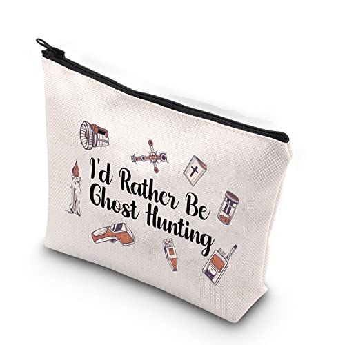 TSOTMO Paranormal Investigator Ghost Lover Merch I’d Rather Be Ghost Hunting Zipper Pouch Makeup Bag (Ghost Hunting)