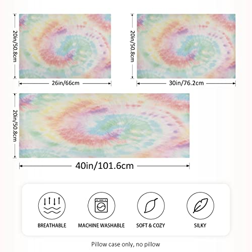 Dalzium Satin Pillowcase for Hair and Skin, Tie Dye Silk Pillowcase Soft and Cozy Body Pillow Covers, Standard Size Satin Pillow Cases with Envelope Closure(20x26 Inch), 1PC