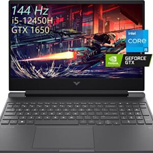 HP 2022 Victus Gaming Laptop, 15.6-Inch 144Hz FHD Display, 12th Gen Core i5-12450H(Beat R7 5800H), 32GB 3200 RAM, 1TB PCIe SSD, NVIDIA GeForce GTX 1650, WiFi 6, Backlit KB, RJ-45, HDMI, Win 11 H