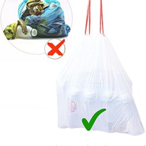 BEIDOU-PAC Trash Bags 13 Gallon Drawstring, 100 Count, Multifold Roll Garbage Bags, Tall Kitchen Trash Bag, Odorless & Extra strength White Plastic Food Scrap Bag for Home Office Bathroom Kitchen Bins