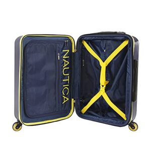 NAUTICA Roadie 3pc Hardside Luggage Set, Navy/Yellow