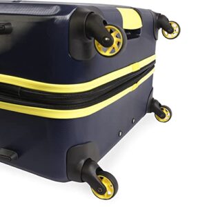 NAUTICA Roadie 3pc Hardside Luggage Set, Navy/Yellow