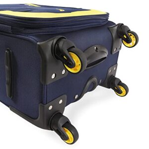 Nautica Pathfinder 2pc Softside Luggage Set, Navy/Yellow