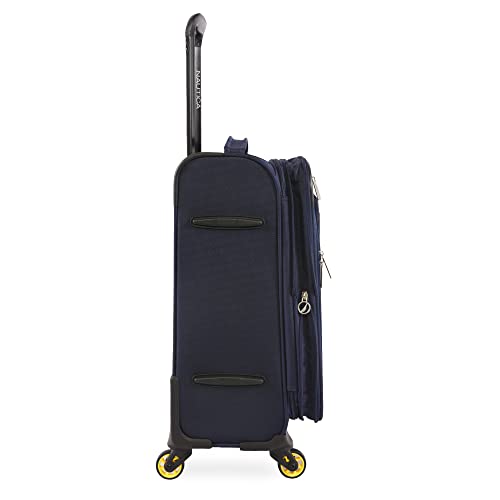 Nautica Pathfinder 2pc Softside Luggage Set, Navy/Yellow