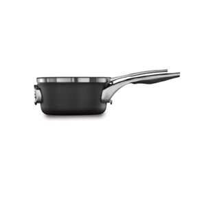 calphalon premier space-saving hard-anodized nonstick, 2.5-quart sauce pan with lid