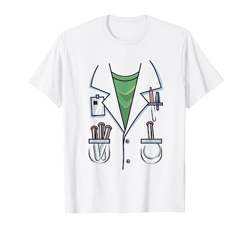 Scientist Costume Halloween Chemistry Science Lab Coat T-Shirt