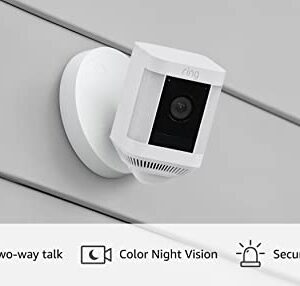 Ring Spotlight Cam Plus, Wired | Two-Way Talk, Color Night Vision, and Security Siren (2022 release) - White