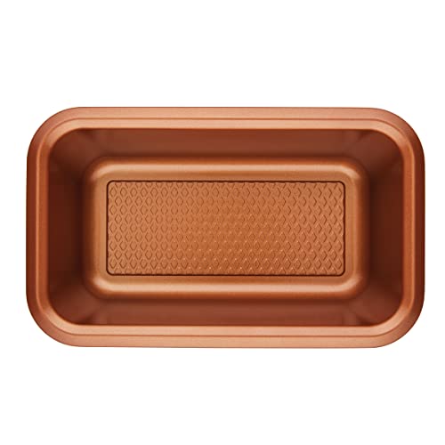 Ayesha Curry Kitchenware Bakeware Nonstick Meatloaf/Loaf Pan Set, Two 9 Inch x 5 Inch, Copper