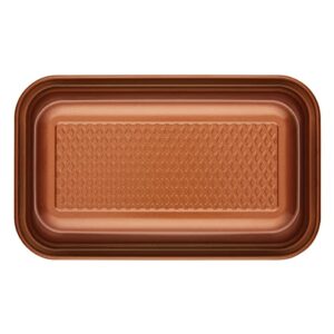 Ayesha Curry Kitchenware Bakeware Nonstick Meatloaf/Loaf Pan Set, Two 9 Inch x 5 Inch, Copper