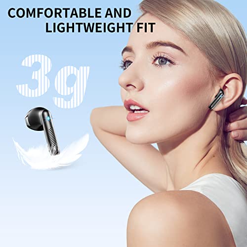 Wireless Earbud, Bluetooth 5.3 Headphones Deep Bass Stereo Bluetooth Earbud with HD Mic, Wireless Headphones in Ear Dual LED Display, IP7 Waterproof, USB-C Charging Case, 40H Playtime Ear Buds [2022]