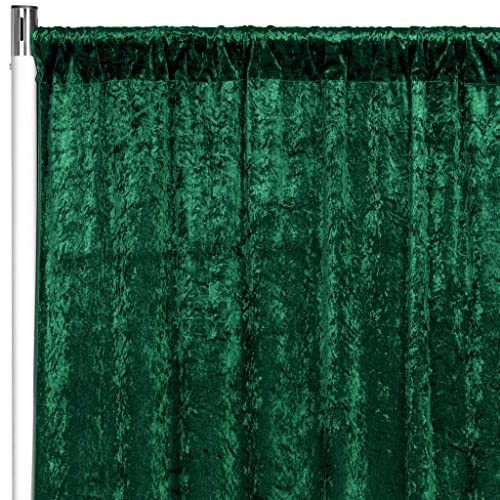 Velvet Emerald Green Curtains for Draping, Backdrop Curtain Panel - 8ft H x 52" W Drape- for Birthday Party, Bedroom, Living Room,and Any Events!