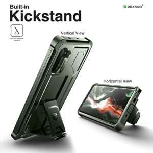 Dexnor for Samsung Galaxy Note 10 Case, [Built in Screen Protector and Kickstand] Heavy Military Grade Protection Shockproof Protective Cover for Samsung Galaxy Note 10,Army Green