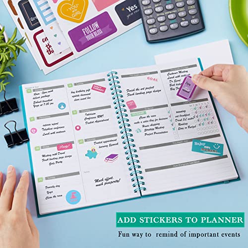 Planner Stickers,24 Sheet/1300+ Calendar Stickers for Adults Planner, Planner Stickers and Accessories for Women Work， Enhance Life Productivity