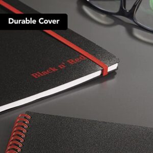 Black n' Red Business Notebooks, 3 Pack, Soft Cover, Twin Wire, 70 Sheets, 11" x 8-1/2", Black (400161060)