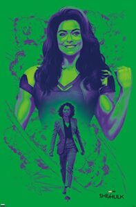 trends international marvel she-hulk: attorney at law - pose wall poster, 14.725" x 22.375", premium unframed version