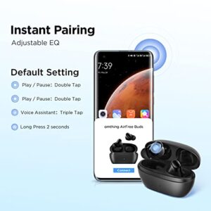 1MORE Omthing AirFree Buds, Wireless Earbuds Bluetooth 5.3 Headphones, 44 Hours Playtime, 8mm Dynamic Driver, Adjustable EQ Modes, Smart Noise Cancellation, Black