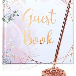 LEMON SHERBET Wedding Guest Book - Guest Book Wedding Reception, Wedding Guestbook, Polaroid Guest Book for Wedding, Wedding Sign Book, Wedding Book, Guest Book for Party, Includes Rose Gold Pen