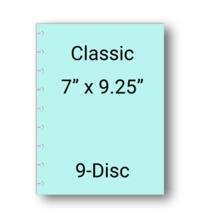 Dashboard Semi-Transparent Blank Top Index Dividers for 9-Discs Classic Happy Planners