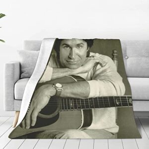 flannel blanket dan fogelberg soft lightweight throw blanket warm durable sofa couch decor beding 50"x40"