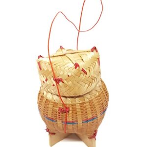 DOI ● DOI Sticky Rice Serving Bamboo Basket Owl Shape