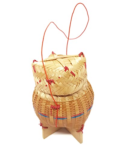 DOI ● DOI Sticky Rice Serving Bamboo Basket Owl Shape