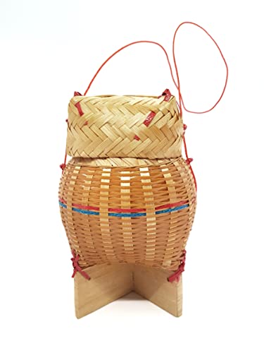 DOI ● DOI Sticky Rice Serving Bamboo Basket Owl Shape