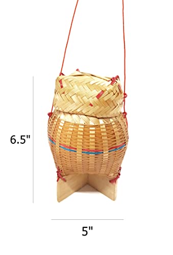 DOI ● DOI Sticky Rice Serving Bamboo Basket Owl Shape