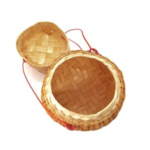 DOI ● DOI Sticky Rice Serving Bamboo Basket Owl Shape