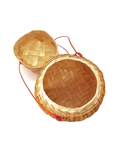 DOI ● DOI Sticky Rice Serving Bamboo Basket Owl Shape