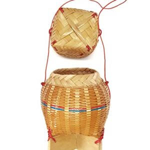 DOI ● DOI Sticky Rice Serving Bamboo Basket Owl Shape