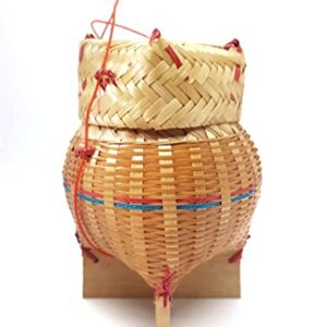 DOI ● DOI Sticky Rice Serving Bamboo Basket Owl Shape