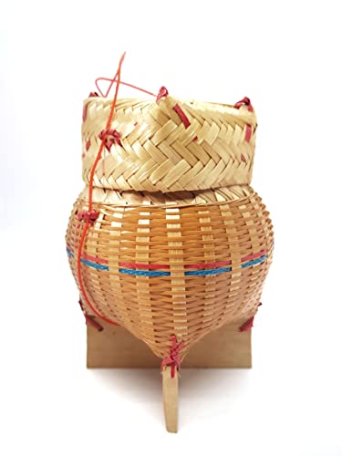 DOI ● DOI Sticky Rice Serving Bamboo Basket Owl Shape