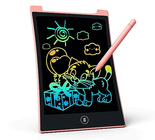 KOKODI Kids Toys LCD Writing Tablet, Colorful Toddler Drawing Pad Doodle Board Erasable, Educational Learning Toys Birthday Gifts for Girls Boys Age 3 4 5 6 7 8（Pink）