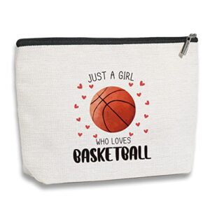 basketball gifts basketball bag unique gifts for girls her female basketball sports lover player birthday gifts for women mom friend sister - just a girl who loves basketball travel toiletry bag