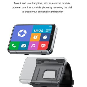 JinKeHong Smart Watch Phone, GPS Android Smartwatch with Detachable Dial and Independent Sim Card, Video Chat Available, Dual Camera Bluetooth, for Boy Girl Student(4gb+64gb)