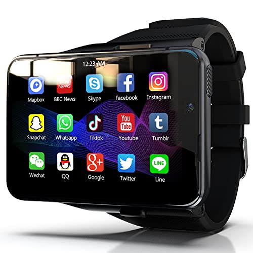 JinKeHong Smart Watch Phone, GPS Android Smartwatch with Detachable Dial and Independent Sim Card, Video Chat Available, Dual Camera Bluetooth, for Boy Girl Student(4gb+64gb)