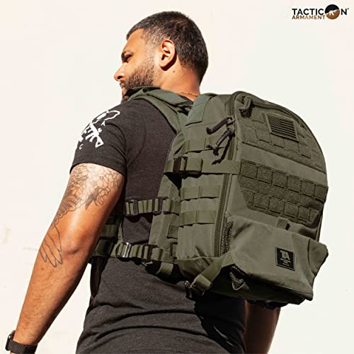 BattlePack Elite | Standalone and Tactical Vest Backpack | Combat Veteran Owned Company | 1 Day Assault Pack | Outdoors Pack Ranger Green