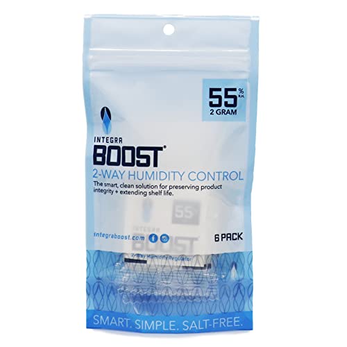 Integra Boost RH 2-Way Humidity Control, 55 Percent, 2 Gram (Pack of 6)