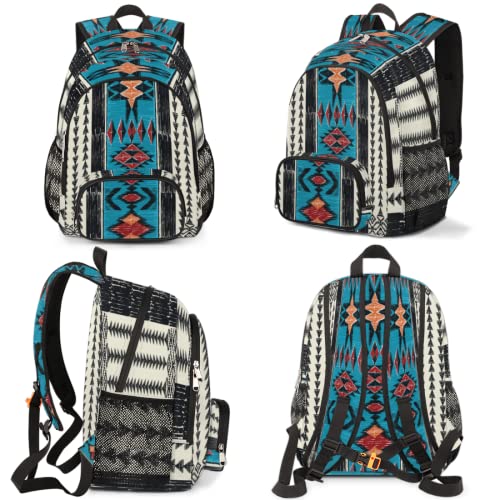 Pardick Ethnic Aztec School Backpacks for Girls Boys Teens Students - Aztec Print College Schoolbag Book Bag - Water Resistant Travel Backpacks for Women Men