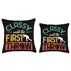 Boules - Lawn Bowls Bocce Ball Sports Designs Ball Player Boules Bocce Funny Quote Throw Pillow, 18x18, Multicolor